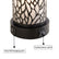 2Pc Geo Sculptural Table Lamps w. Night Light & USB, Black Metal+Glass ...
